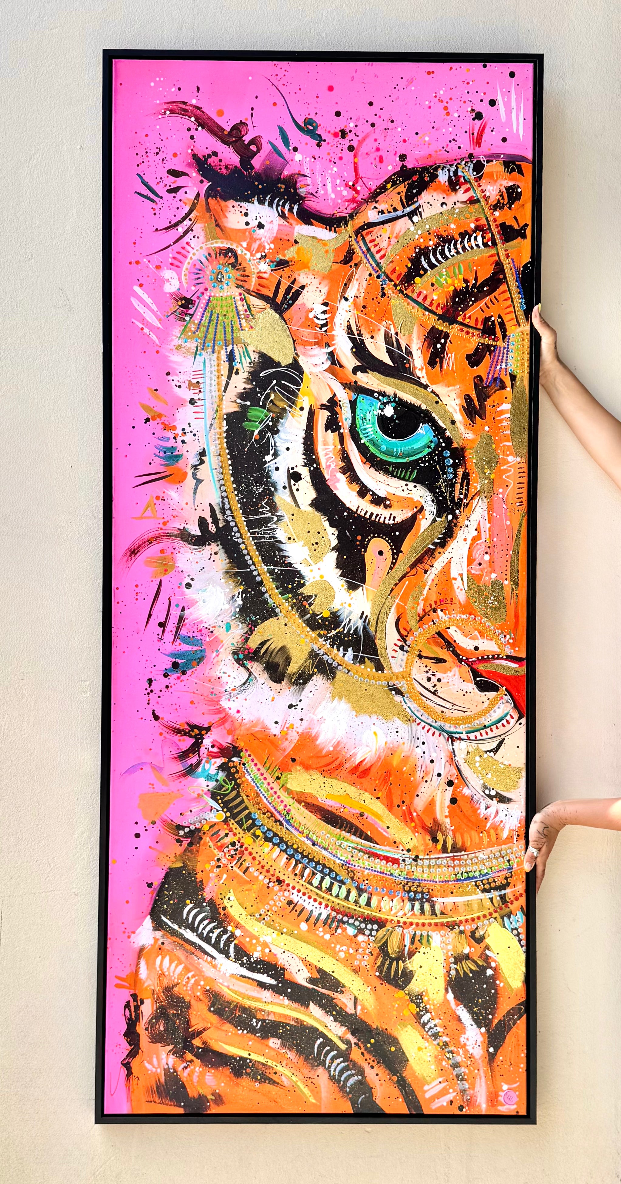 Hand Embellished Tora The Tiger